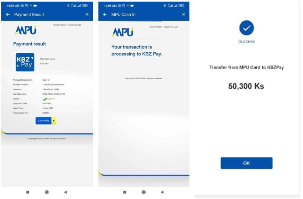 KBZPay Adds MPU Cash-In Feature to Enable MPU Cardholders to Instantly ...